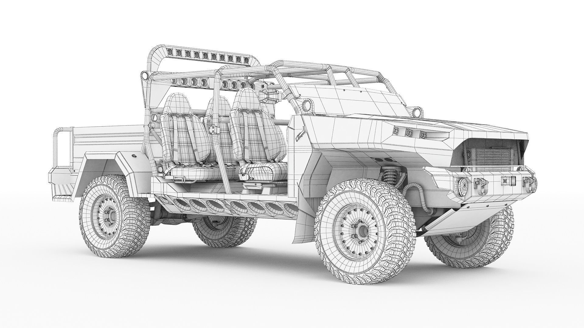 Electric Chevy Colorado ZR2 military ISV 3D model | CGTrader