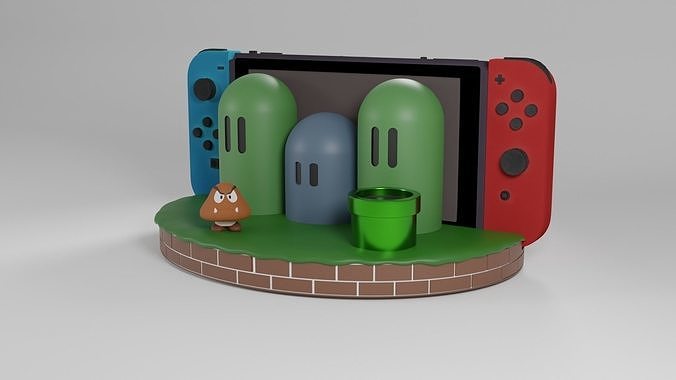 Mario style Nintendo Switch base 3D model 3D printable | CGTrader