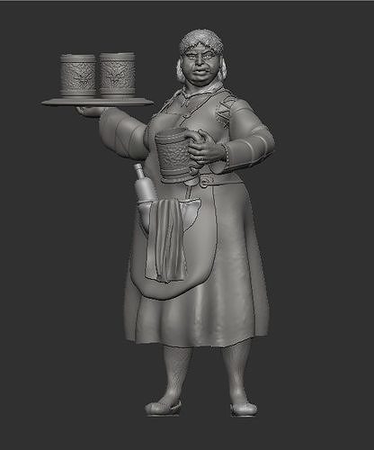 Female Innkeeper 3D model 3D printable | CGTrader