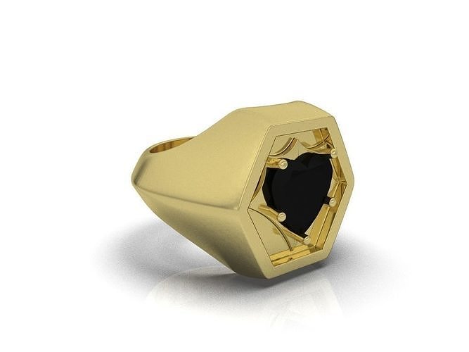 Anillo tipo sello 3D model 3D printable | CGTrader