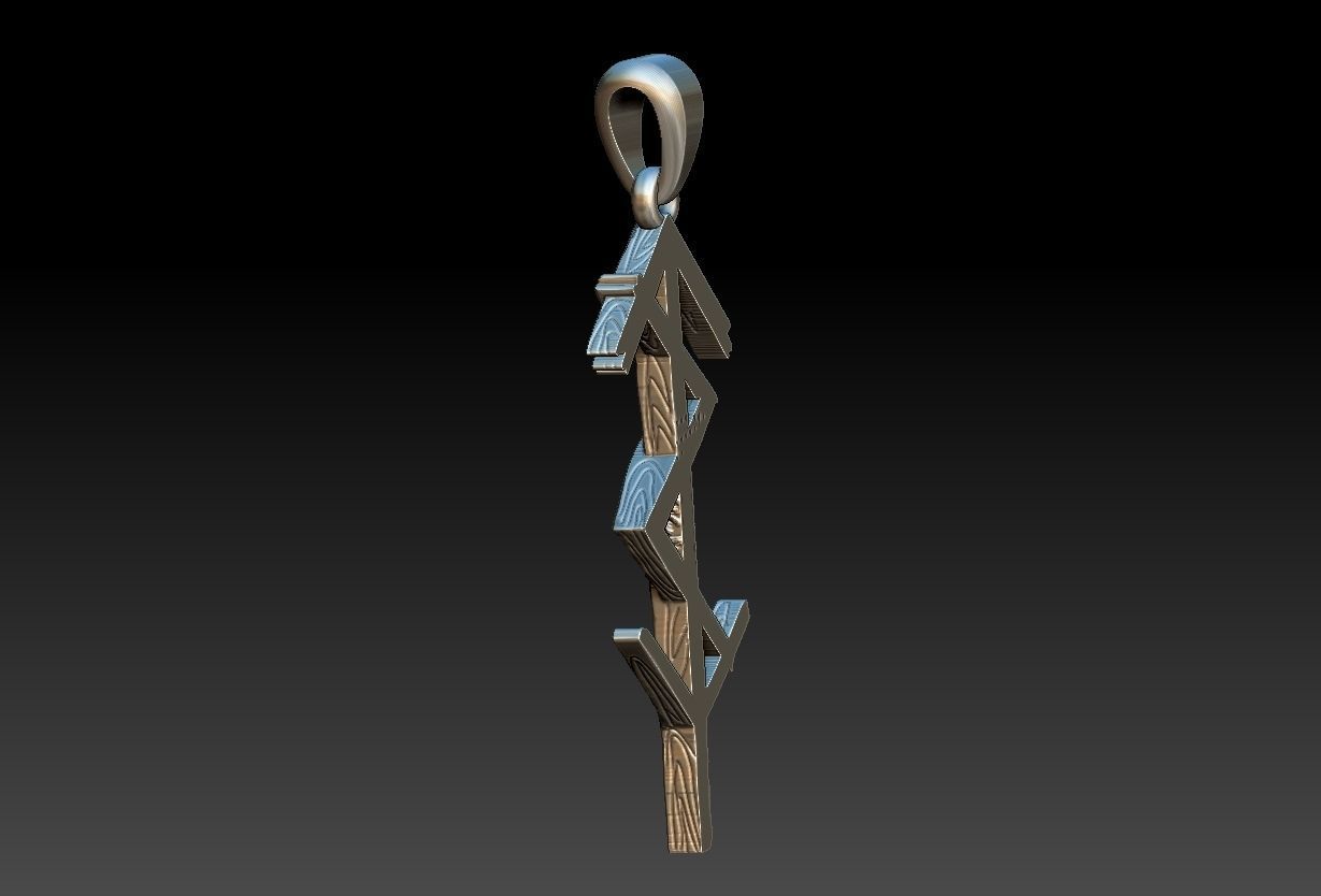 Viking Runes Pendant 3D model 3D printable | CGTrader