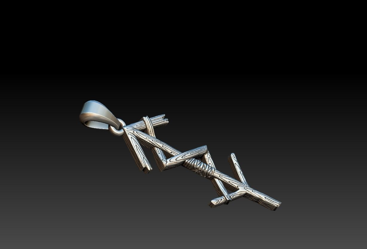 Viking Runes Pendant 3D model 3D printable | CGTrader