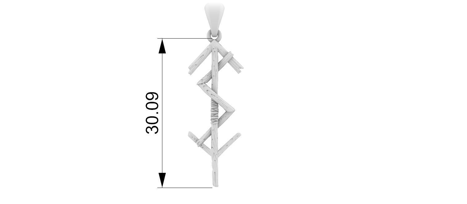 Viking Runes Pendant 3D model 3D printable | CGTrader