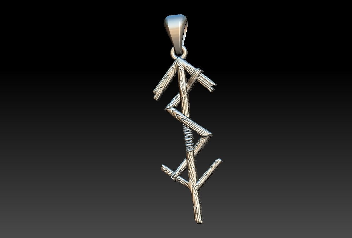 Viking Runes Pendant 3D model 3D printable | CGTrader
