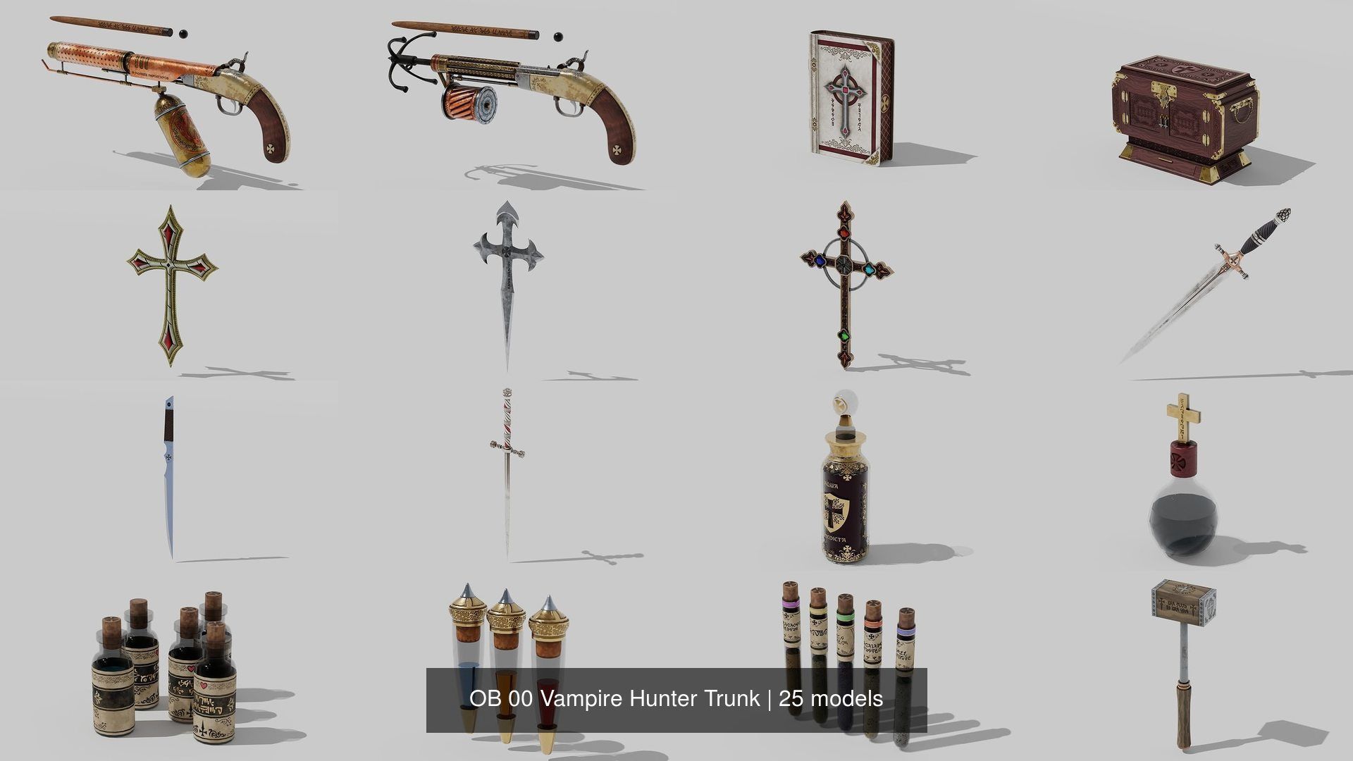 OB 00 Vampire Hunter Trunk 3D Model Collection | CGTrader