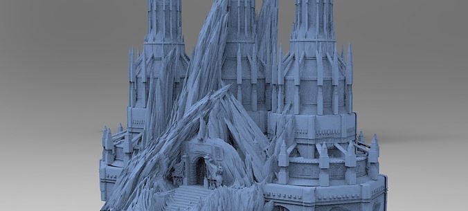 Castle Spiked Rocks 2 big designs 3D model | CGTrader