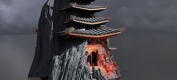 Bushido Warrior Temple Kit bash 3 3D model | CGTrader