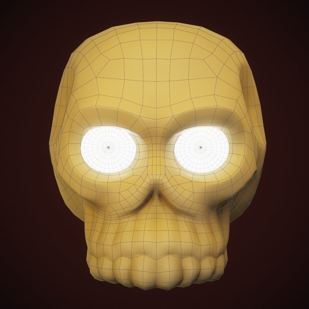 3D model Stylized skull base mesh VR / AR / low-poly | CGTrader
