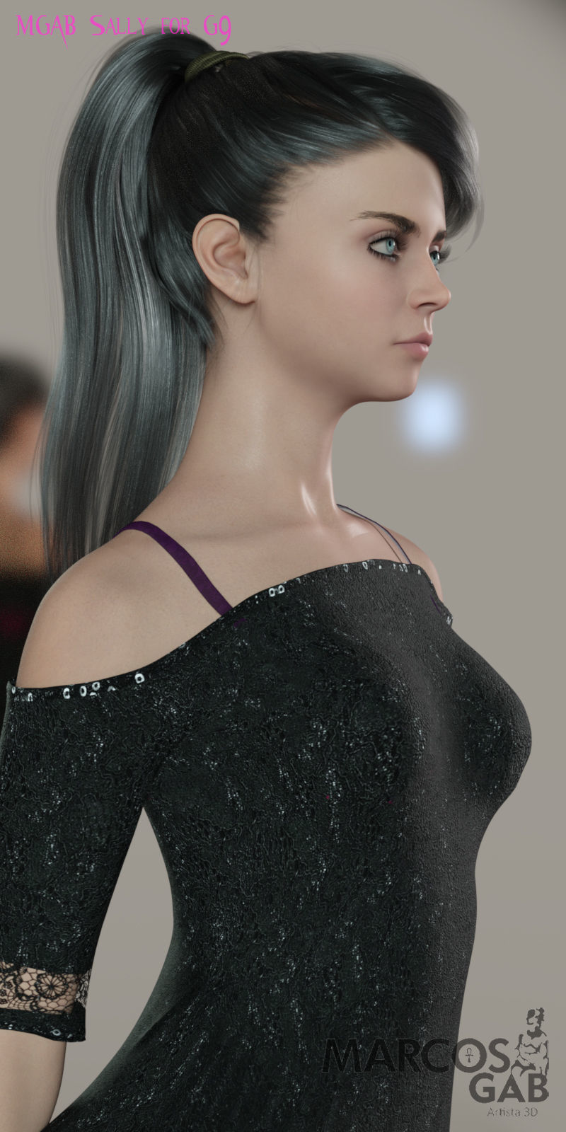 MGAB Sally for Genesis 9 3D model animated rigged | CGTrader