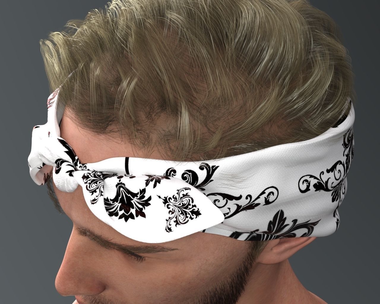 Folded Bandana Package 3D model | CGTrader