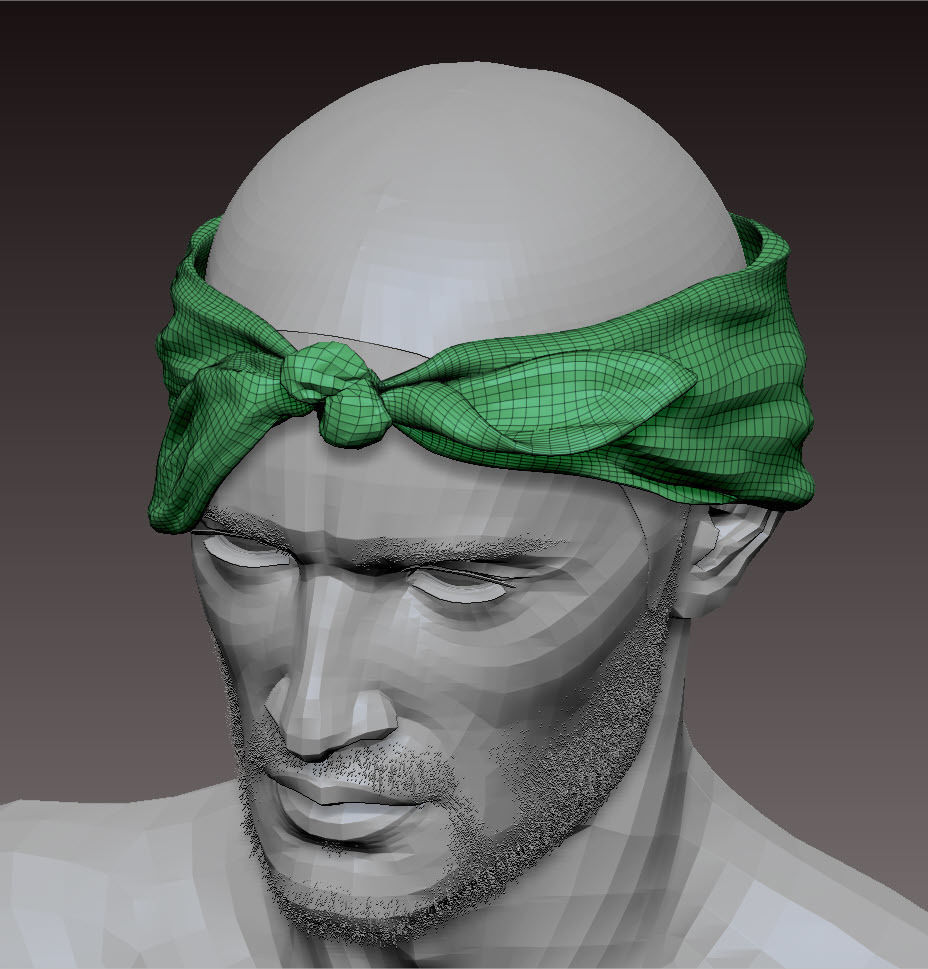Folded Bandana Package 3D model | CGTrader