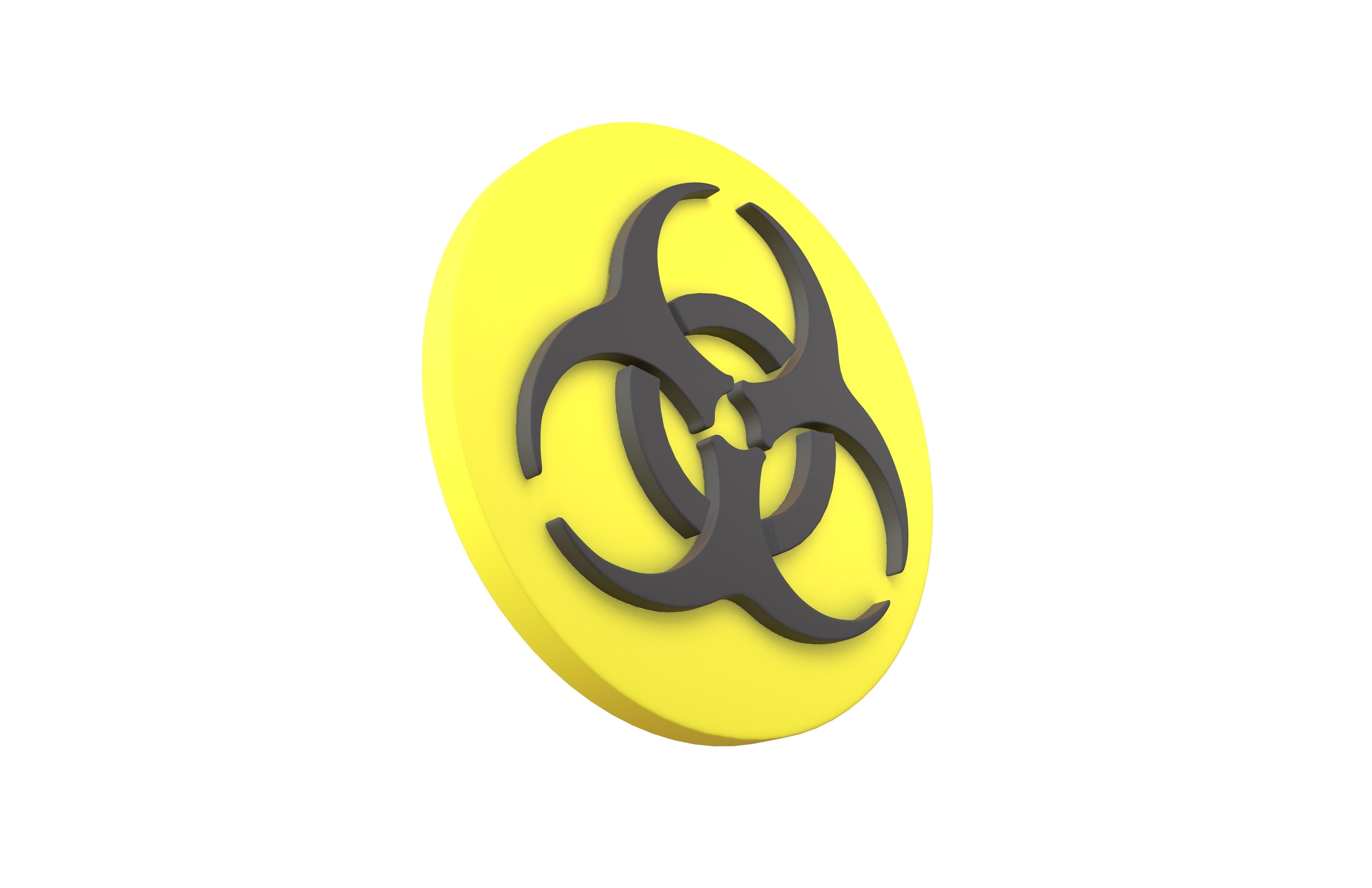 3D model Biological Hazard Symbol v1 001 VR / AR / low-poly | CGTrader
