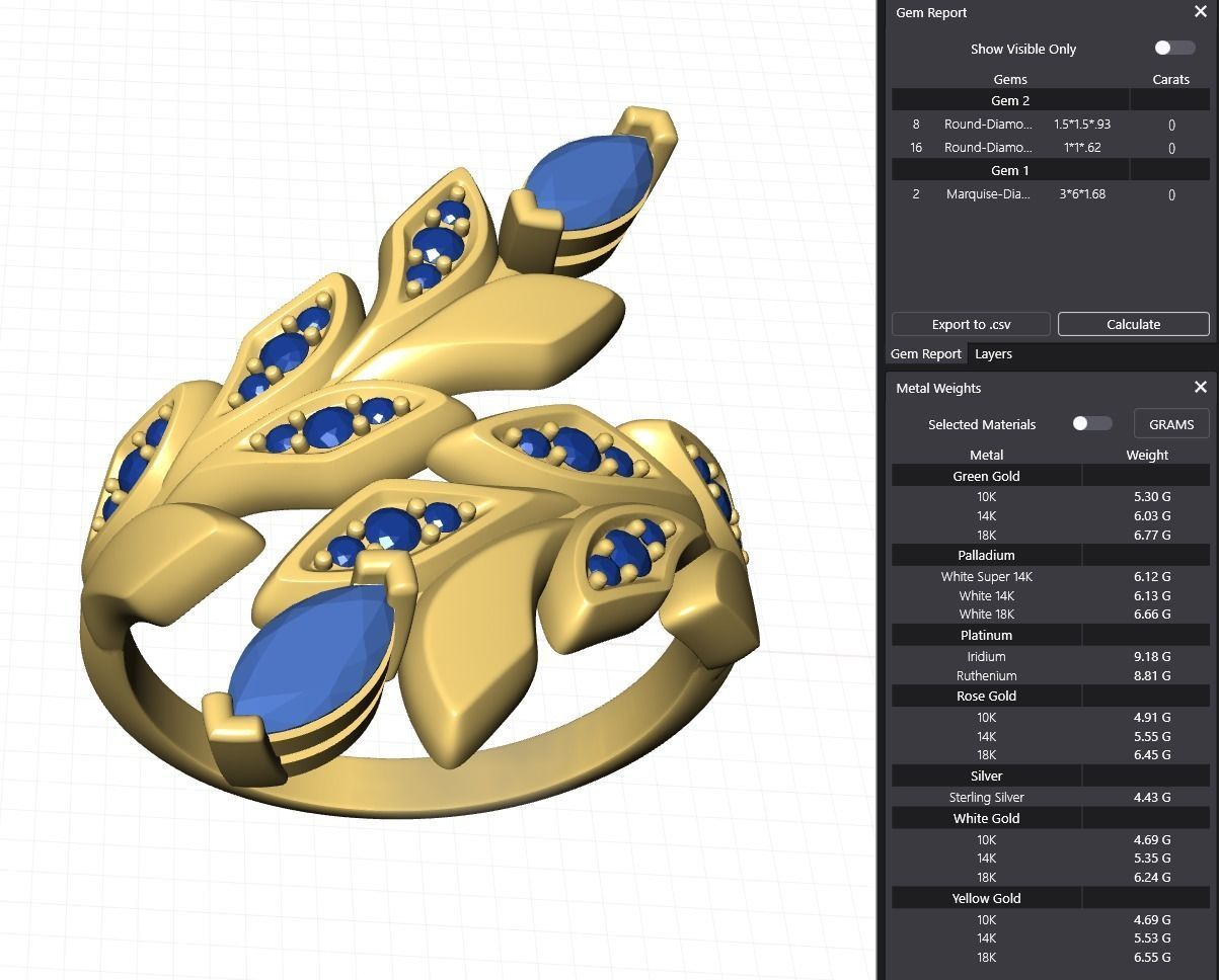 Vine Bypass Ring 3D model 3D printable | CGTrader