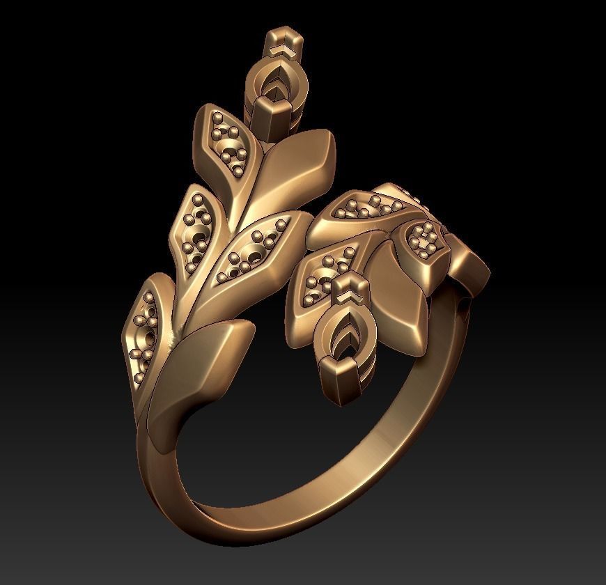 Vine Bypass Ring 3D model 3D printable | CGTrader
