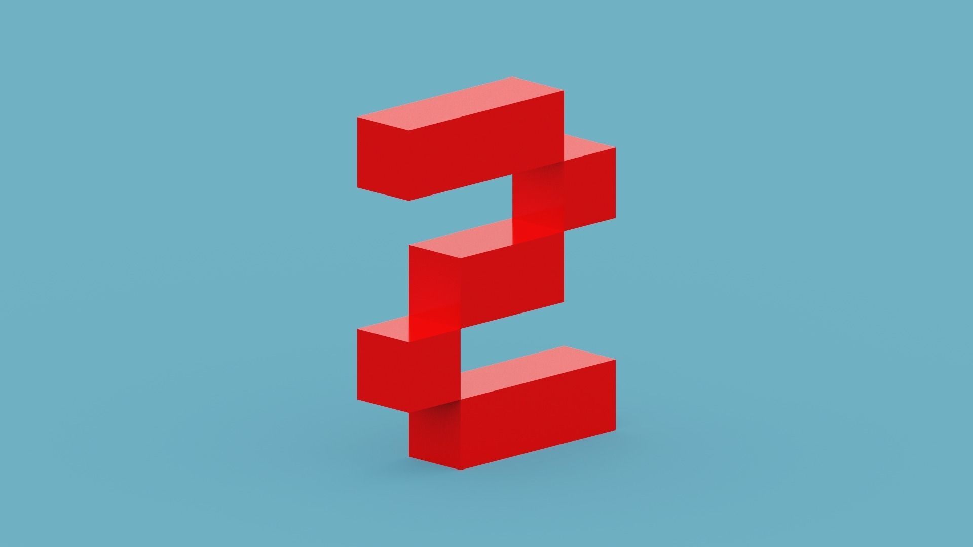 3D model Pixel Letter S VR / AR / low-poly | CGTrader
