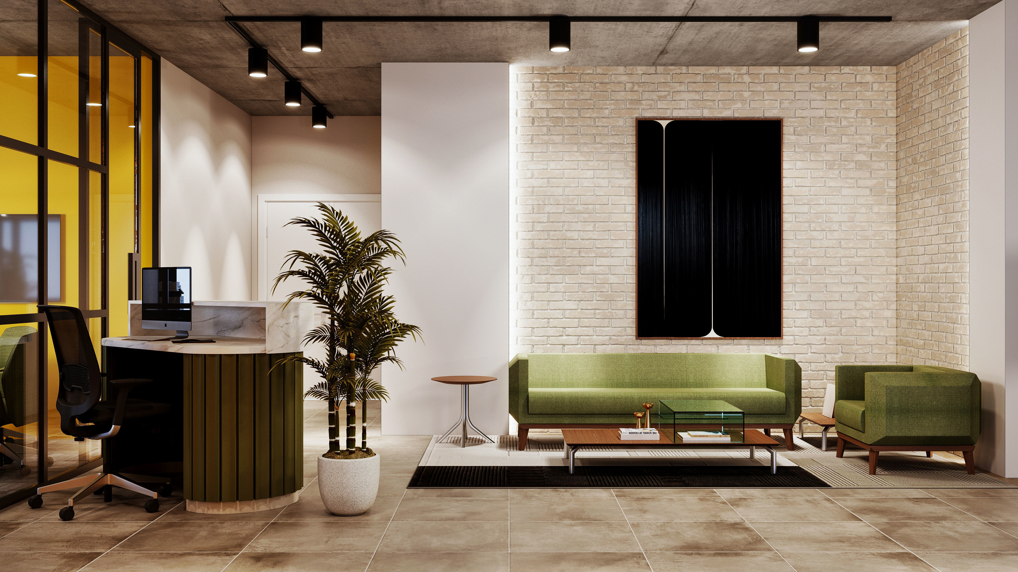 Office interior design 3D model | CGTrader