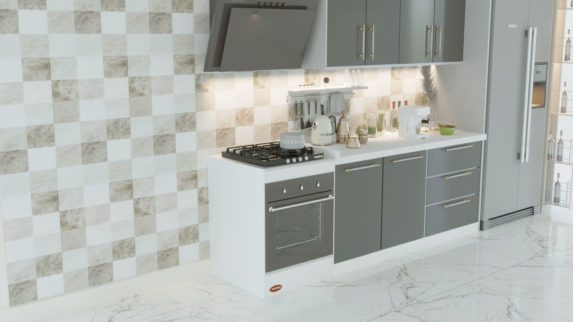 KITCHEN CABINET DESIGN 3D model 3D printable | CGTrader