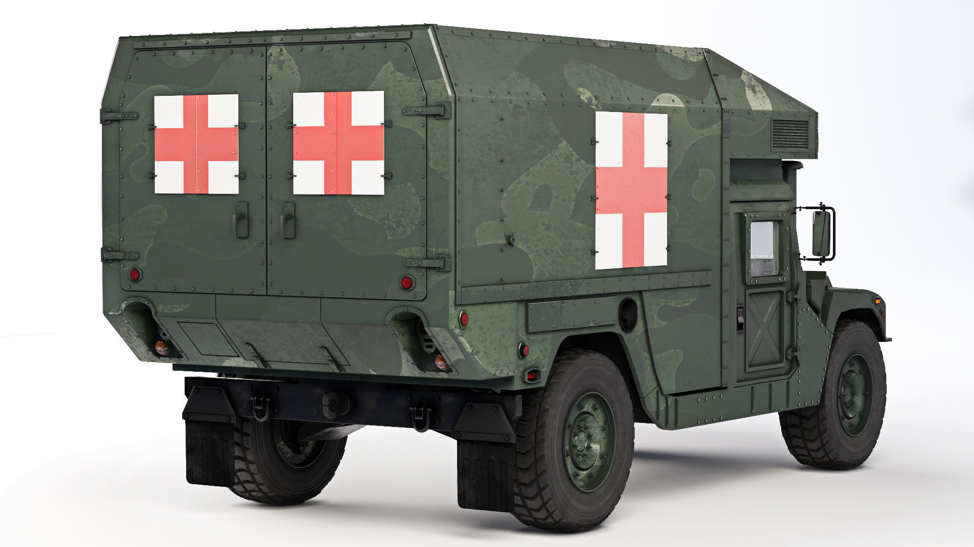 Humvee Military M997A3 Ambulance 2018 3D model | CGTrader