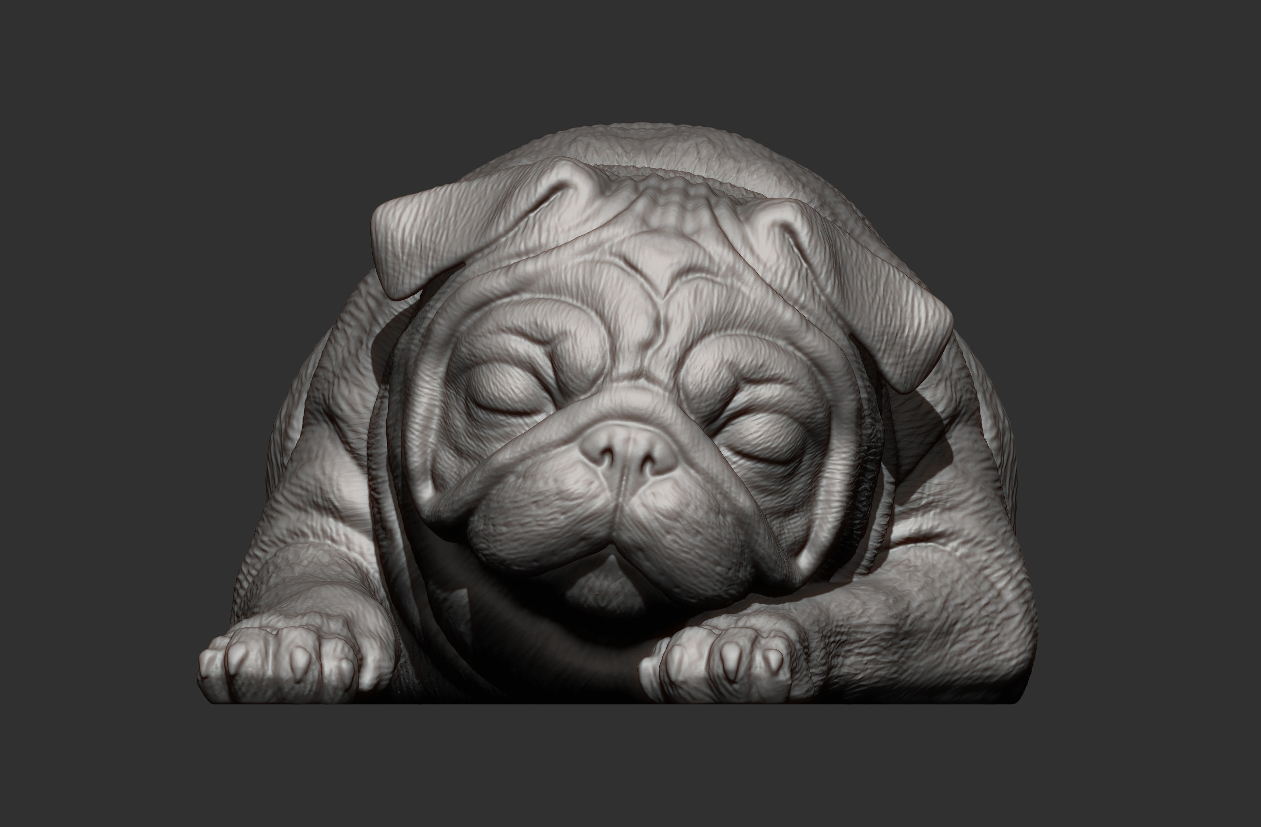 Pug for 3D printing 3D model 3D printable | CGTrader