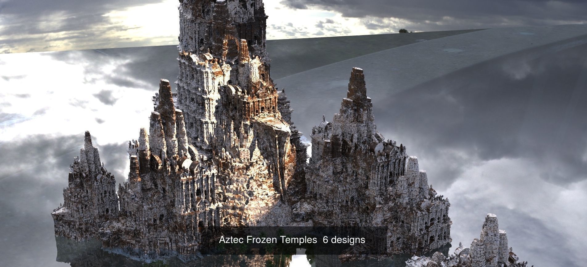 Aztec Collection 1 futuristic looking cross | CGTrader