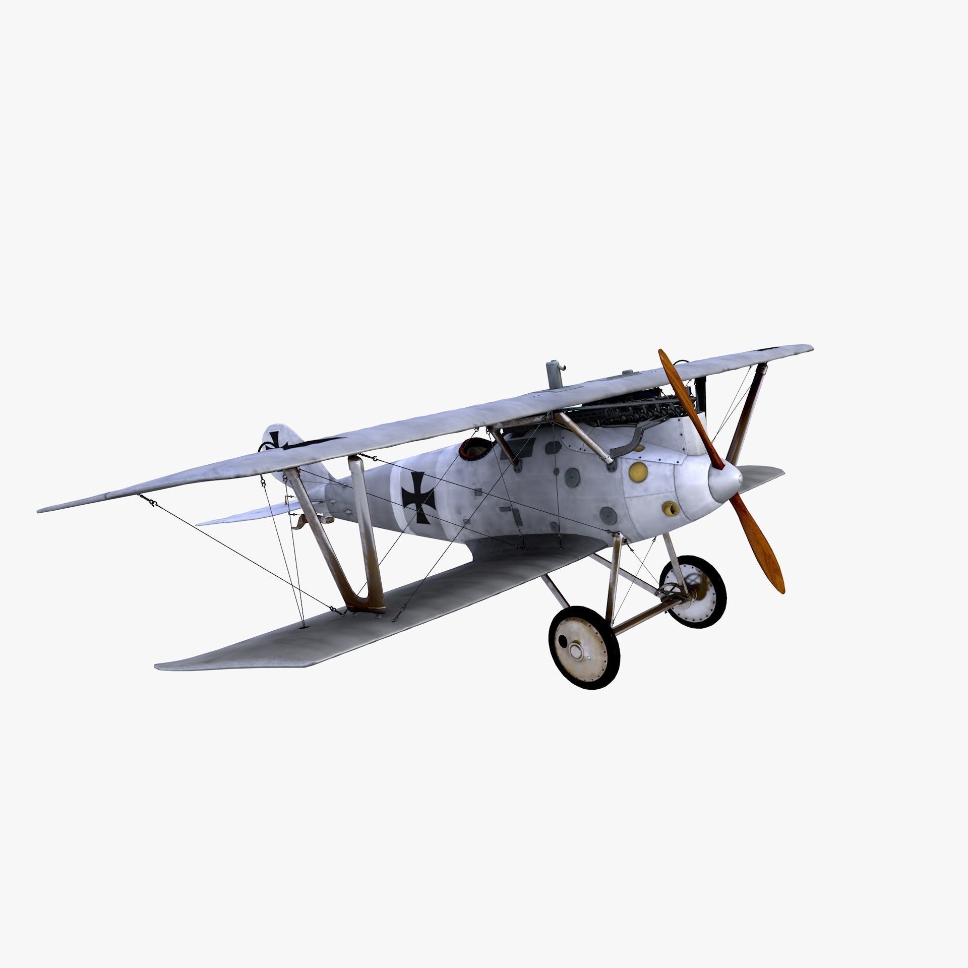 3D model German Biplane Pfalz DIII WWI Plane VR / AR / low-poly | CGTrader