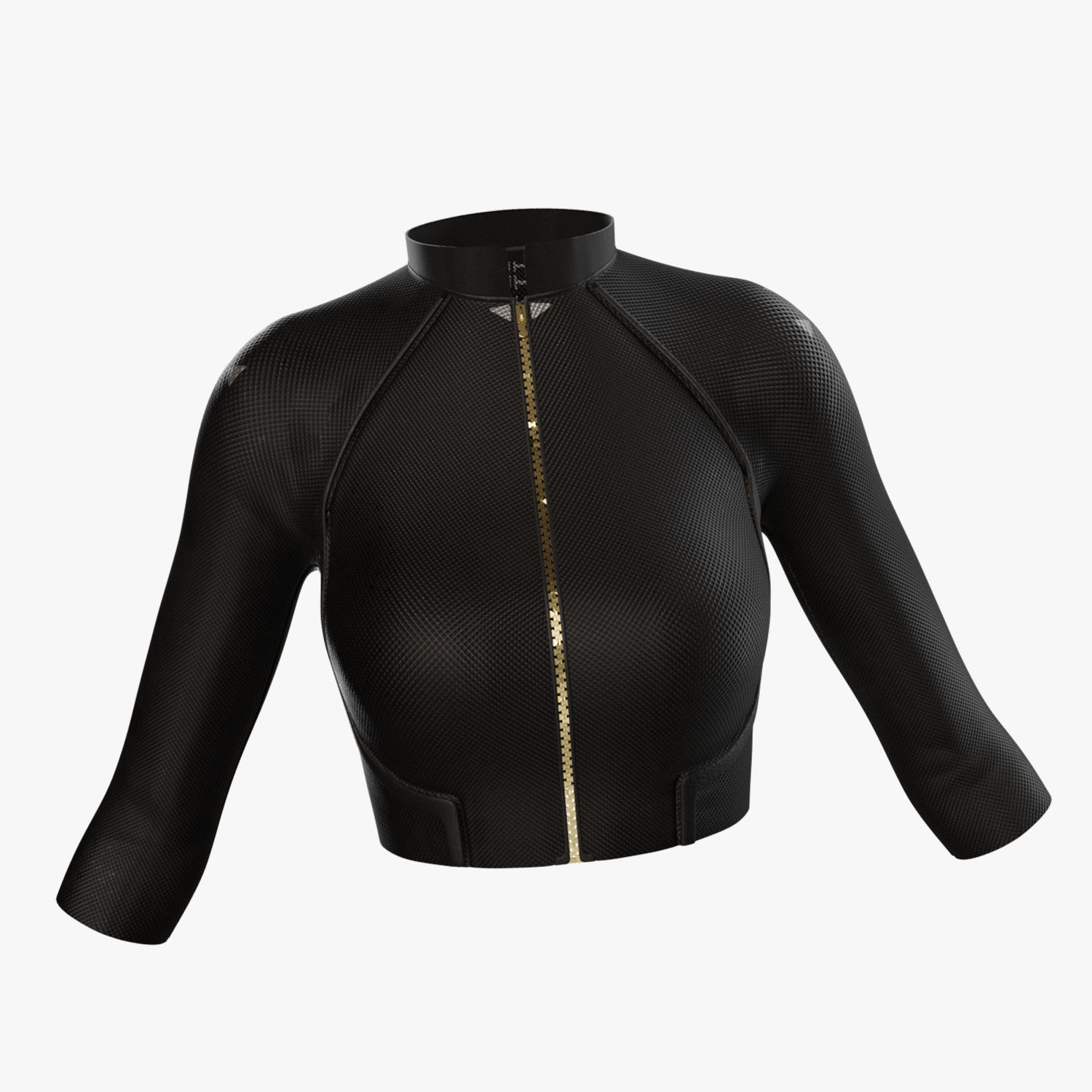 3D model sci-fi leather crop jacket VR / AR / low-poly | CGTrader