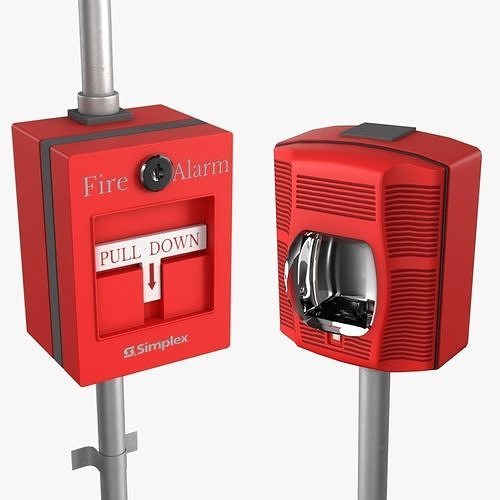 3D model Fire Alarm Set VR / AR / low-poly | CGTrader