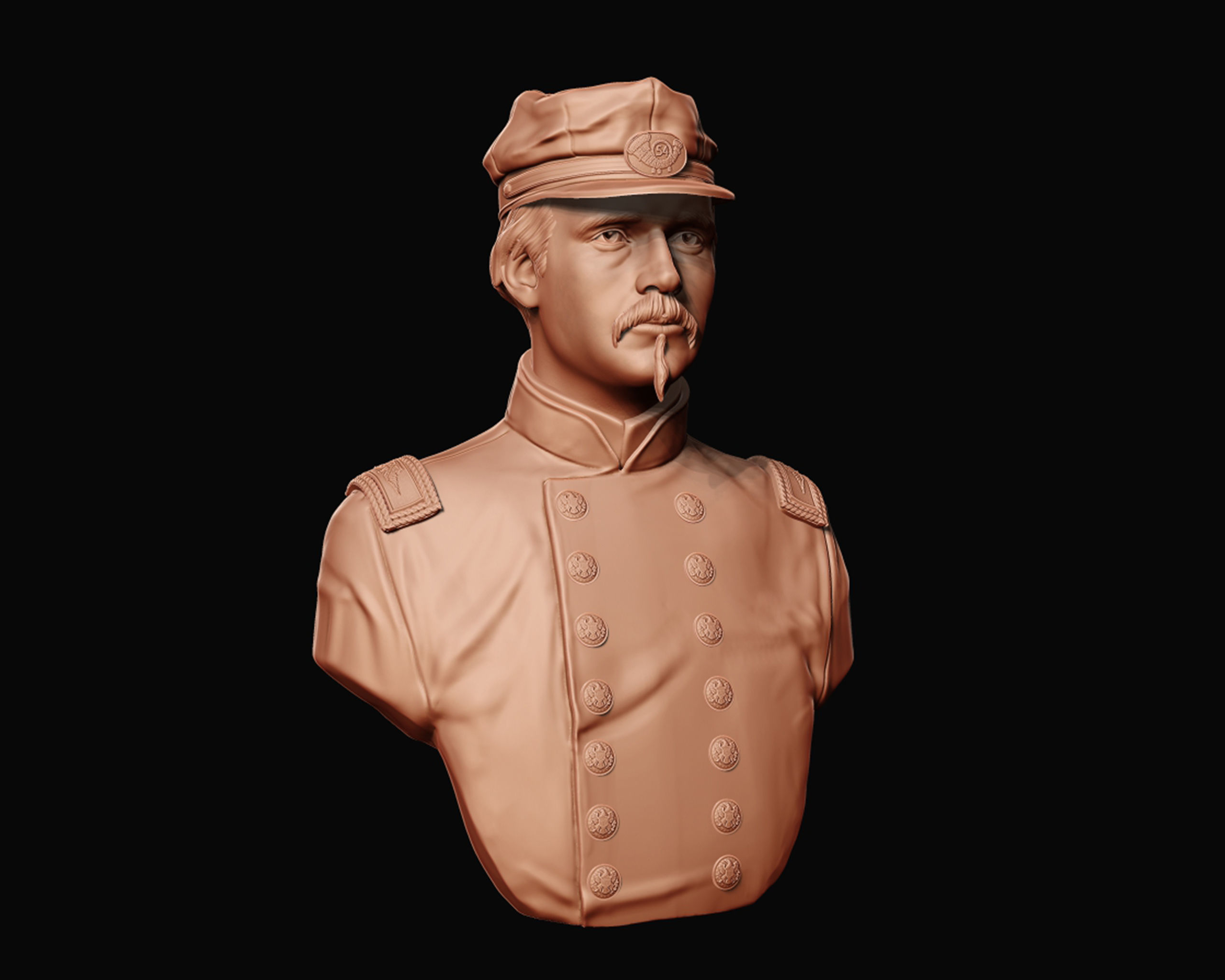 General Robert Gould Shaw bust sculpture 3D model 3D printable | CGTrader
