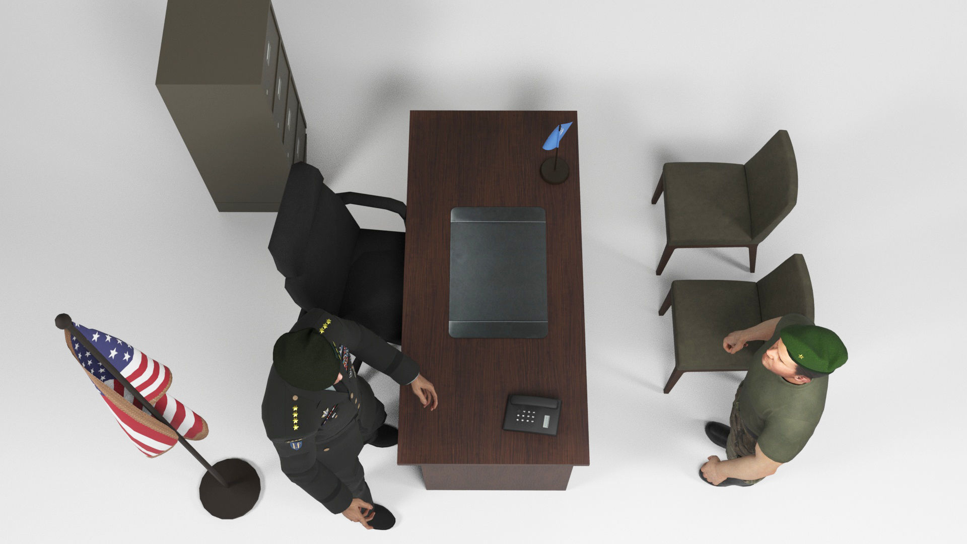 3D model Military Barracks - Scene 3 VR / AR / low-poly | CGTrader
