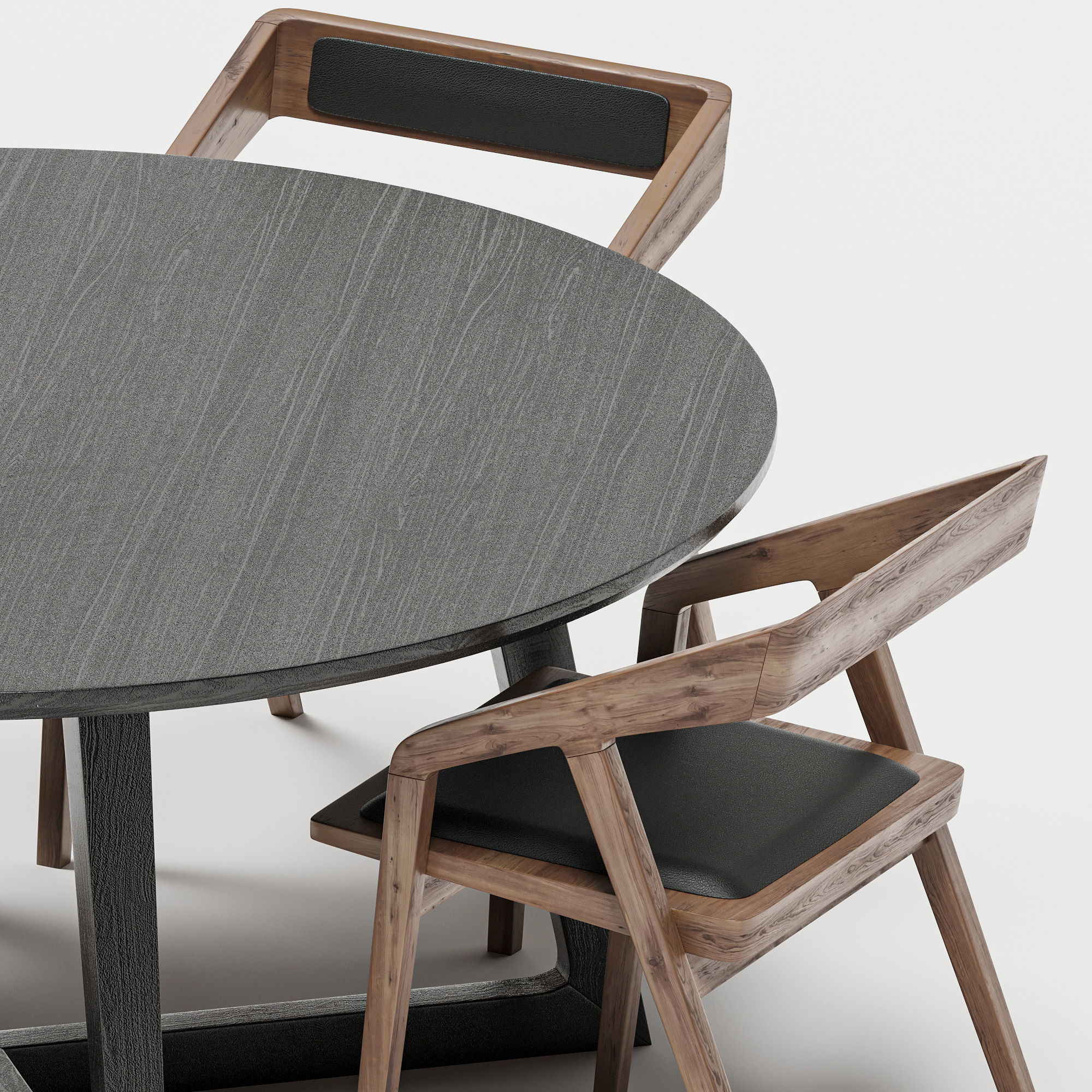 KATAKANA CHAIR AND DINING TABLE 3D model | CGTrader