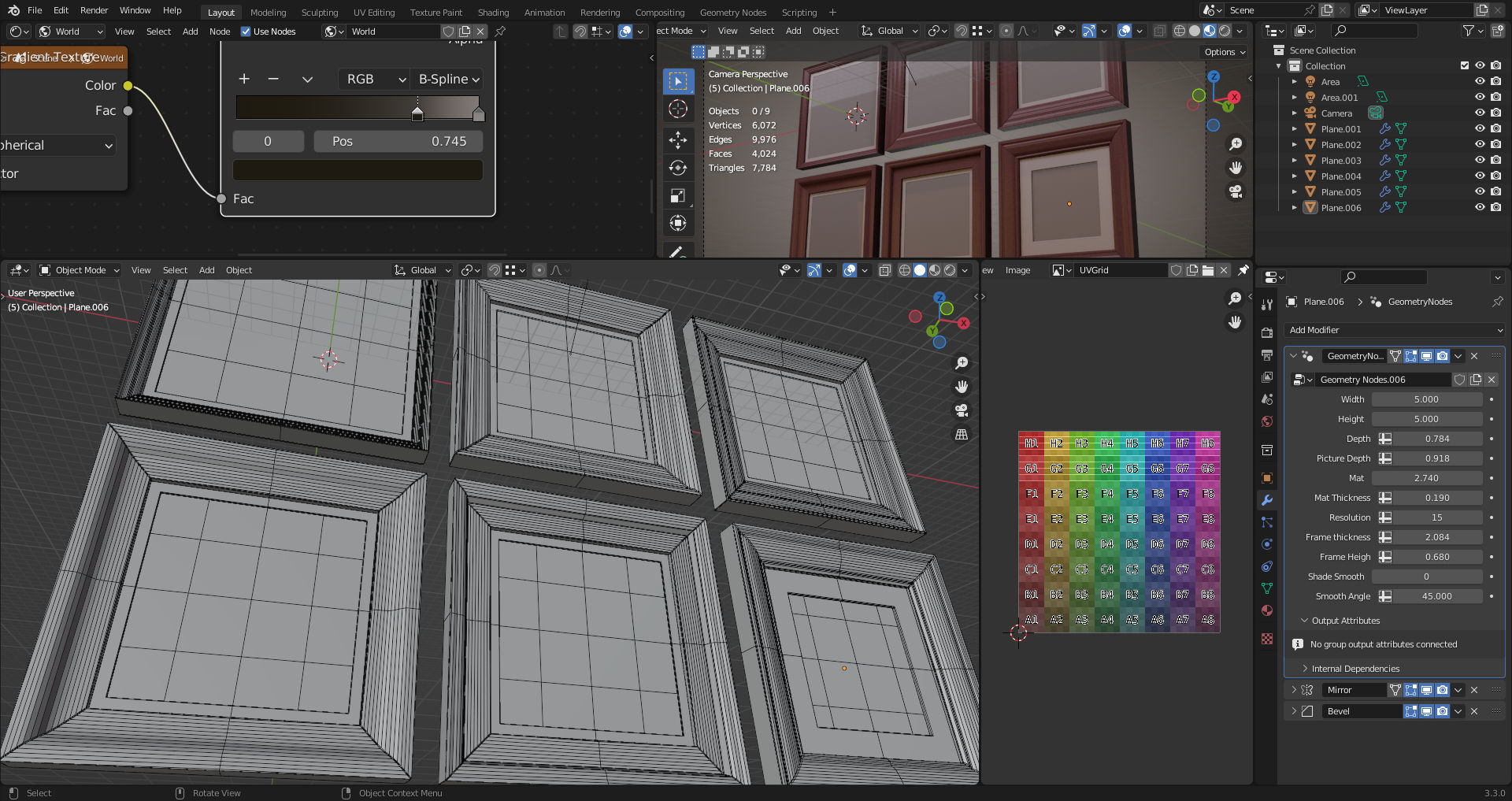 Procedural Picture Frame for Blender Geometry Nodes 3D model | CGTrader