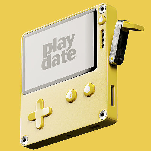 Playdate Video Game Console 3D model | CGTrader