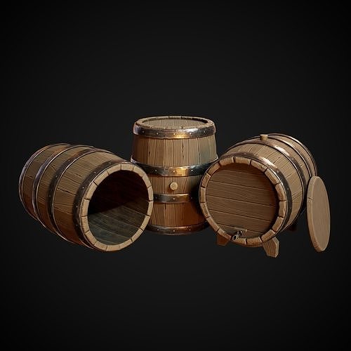 3D model Stylized Barrel VR / AR / low-poly | CGTrader
