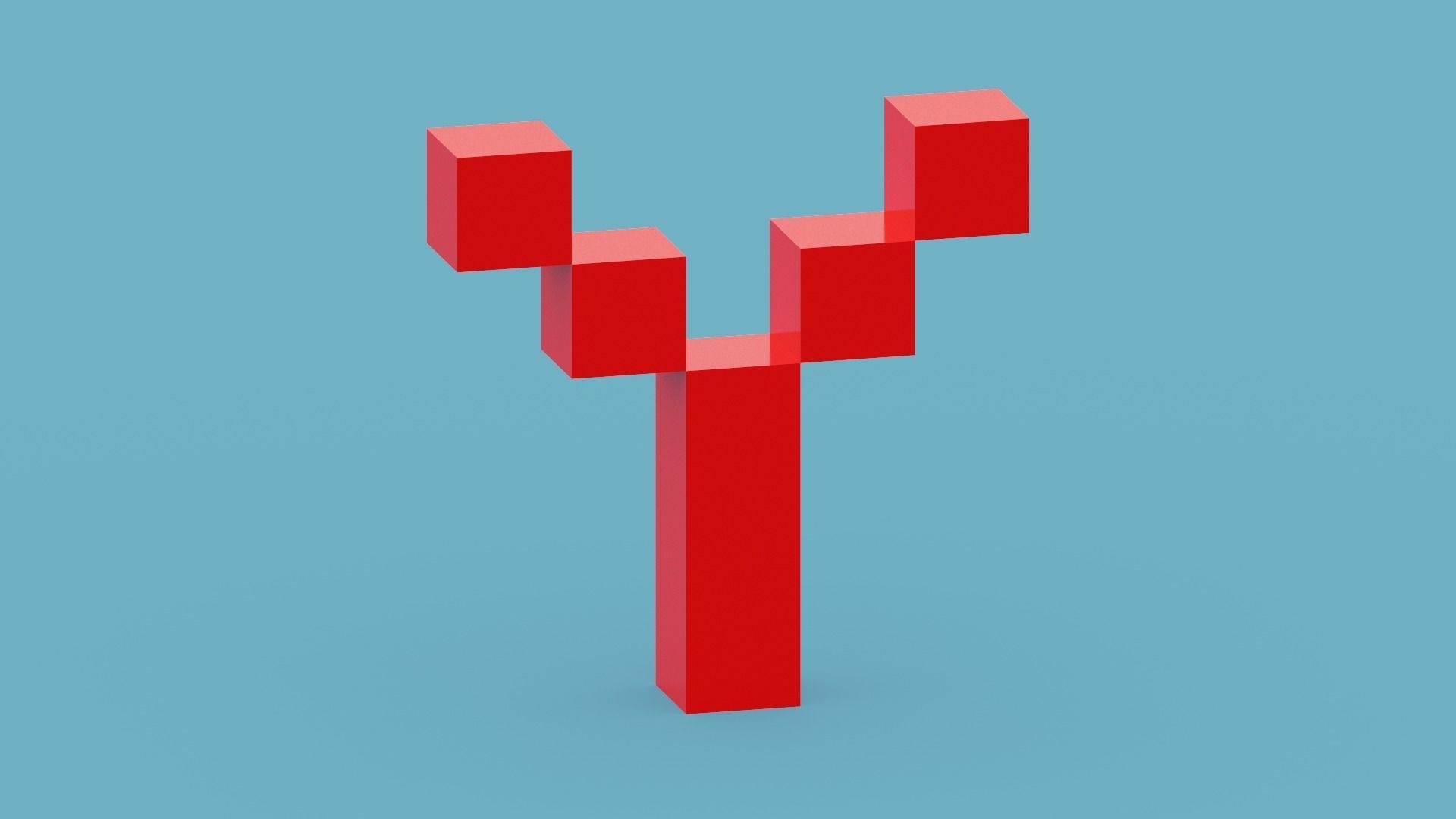 3D model Pixel Letter Y VR / AR / low-poly | CGTrader