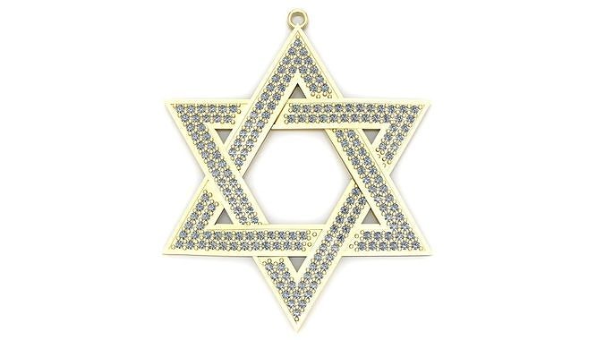 star of david pendant 3D model 3D printable | CGTrader