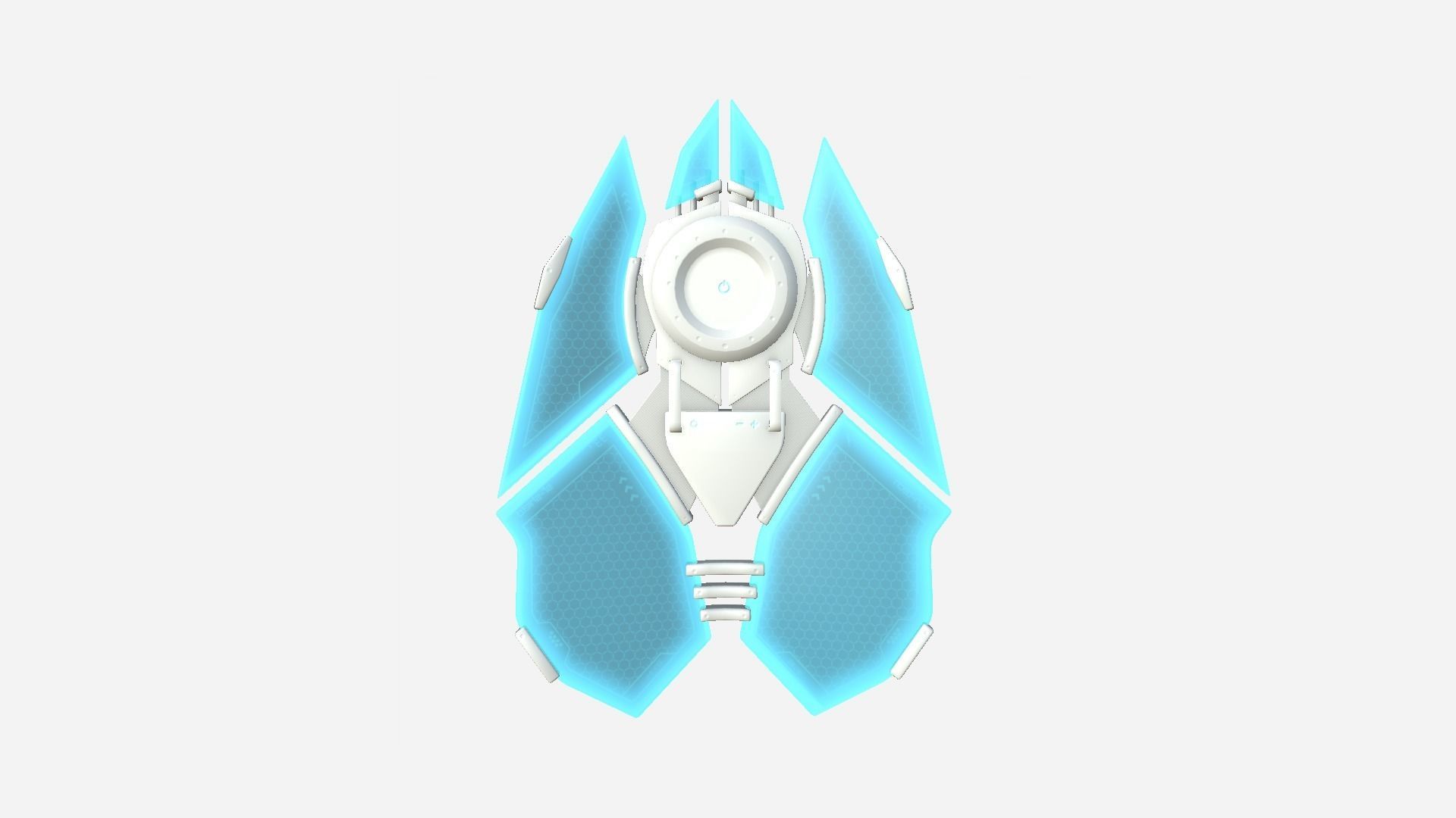 3D model SciFi Shield A02 White Blue - Sci Fi Weapon Design VR / AR ...
