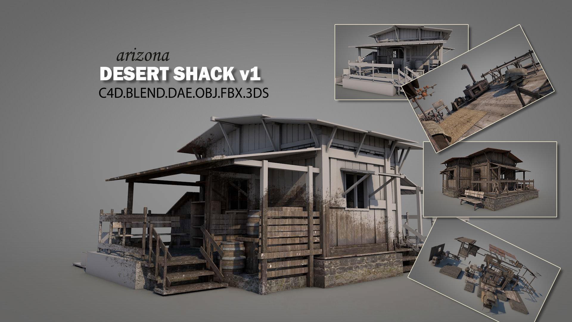 Arizona Desert Shack v1 3D model | CGTrader