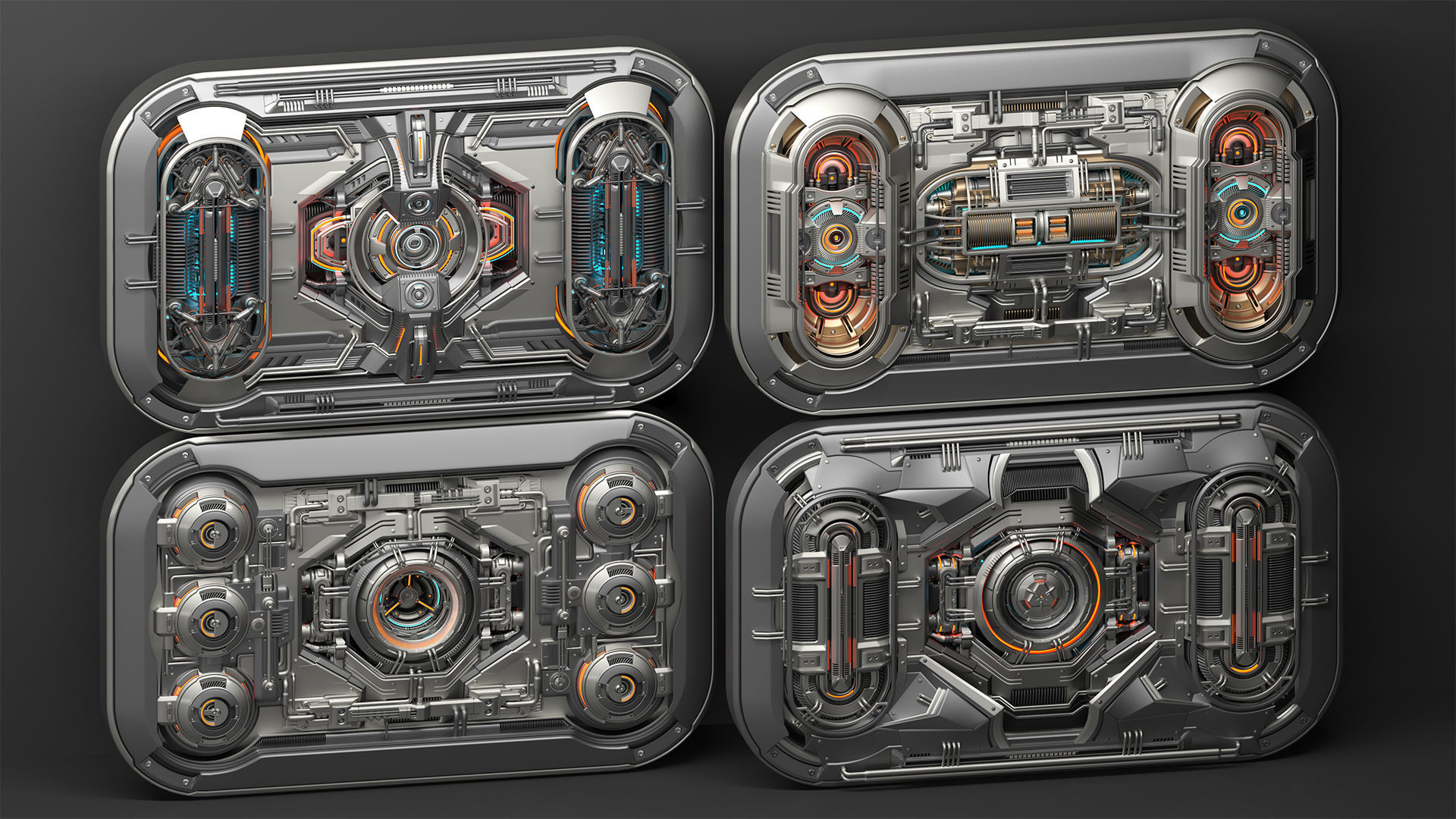 Sci-Fi Kitbash Mega Elements 4 - Full Pack 3D model | CGTrader