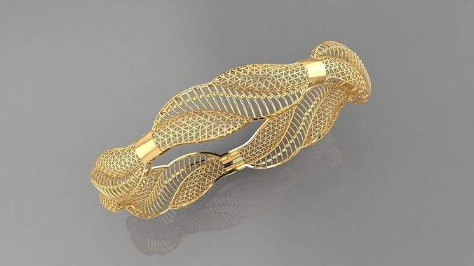 bangles gold bangle with diamonds 3D model | CGTrader
