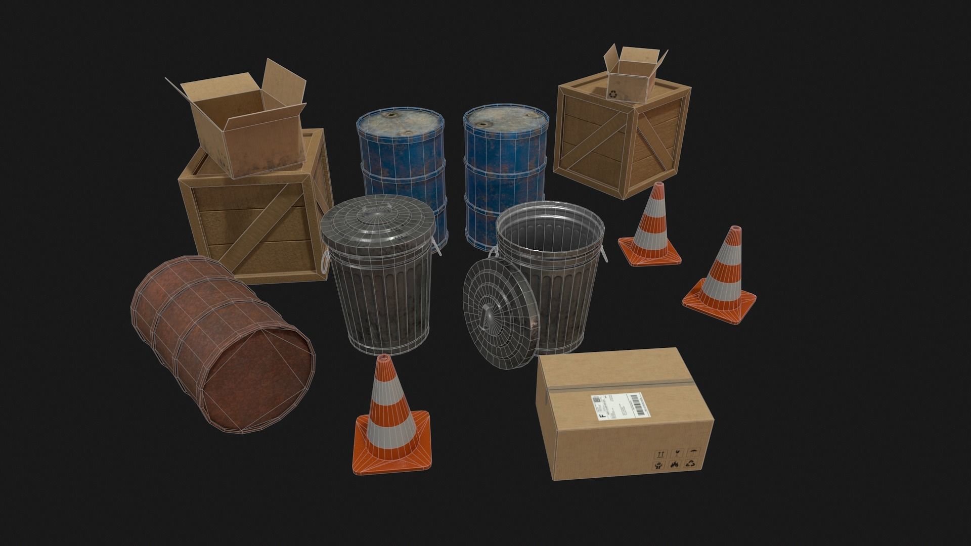 3D model Urban City Props VR / AR / low-poly | CGTrader