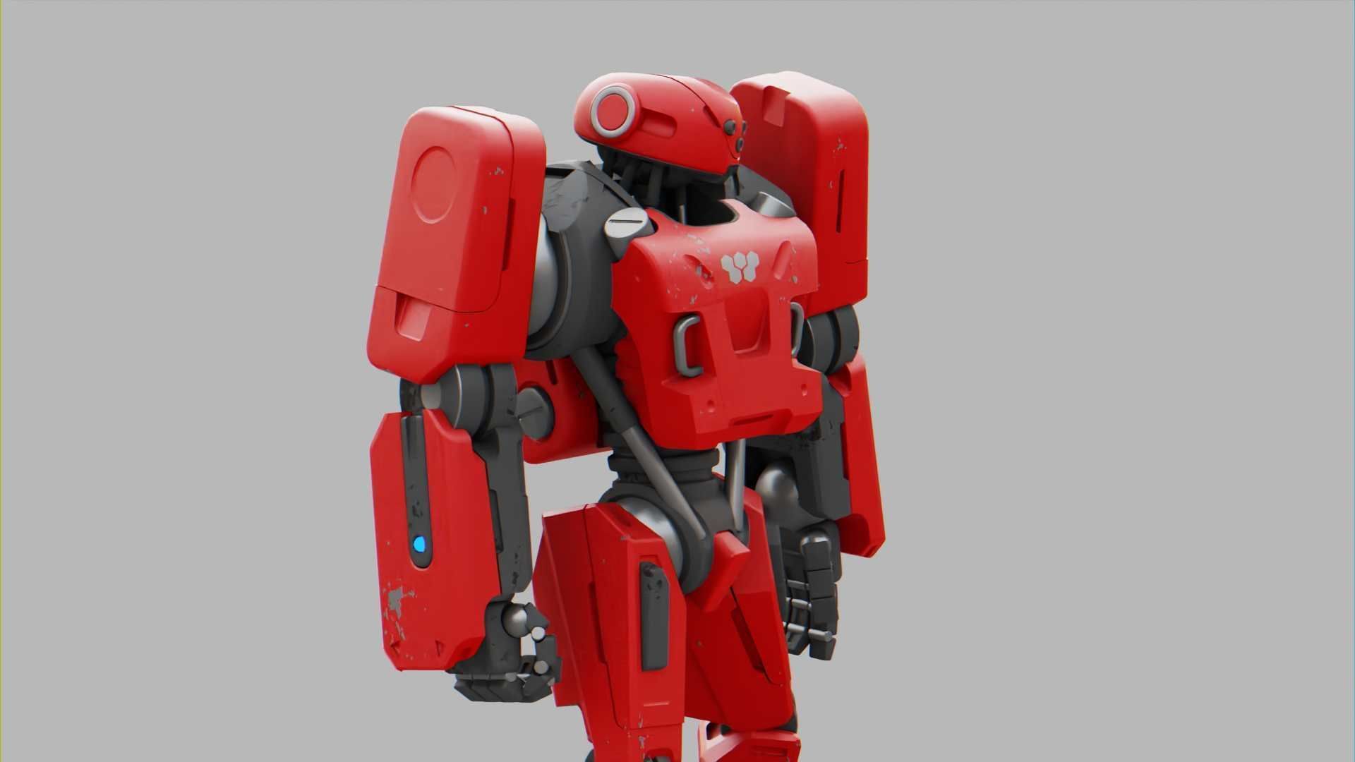 MECHA SOLDIER RIGGED 3D model rigged | CGTrader