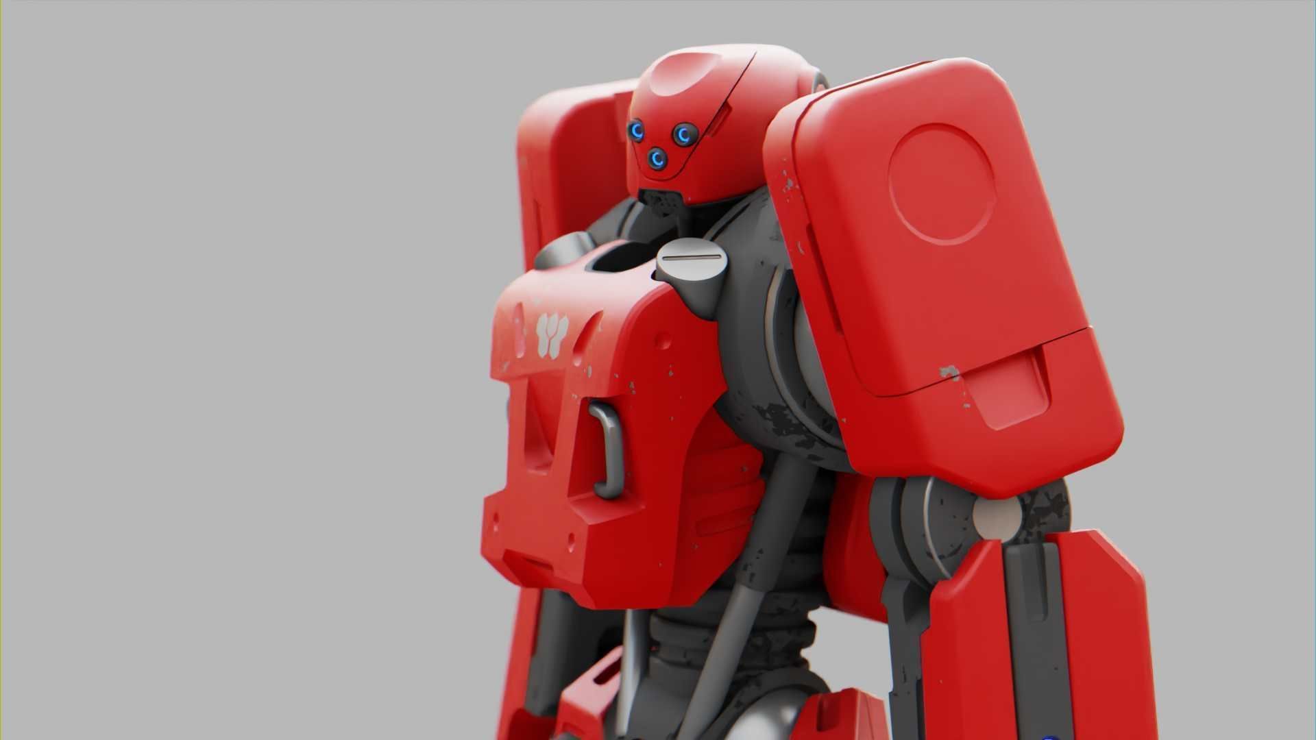 MECHA SOLDIER RIGGED 3D model rigged | CGTrader