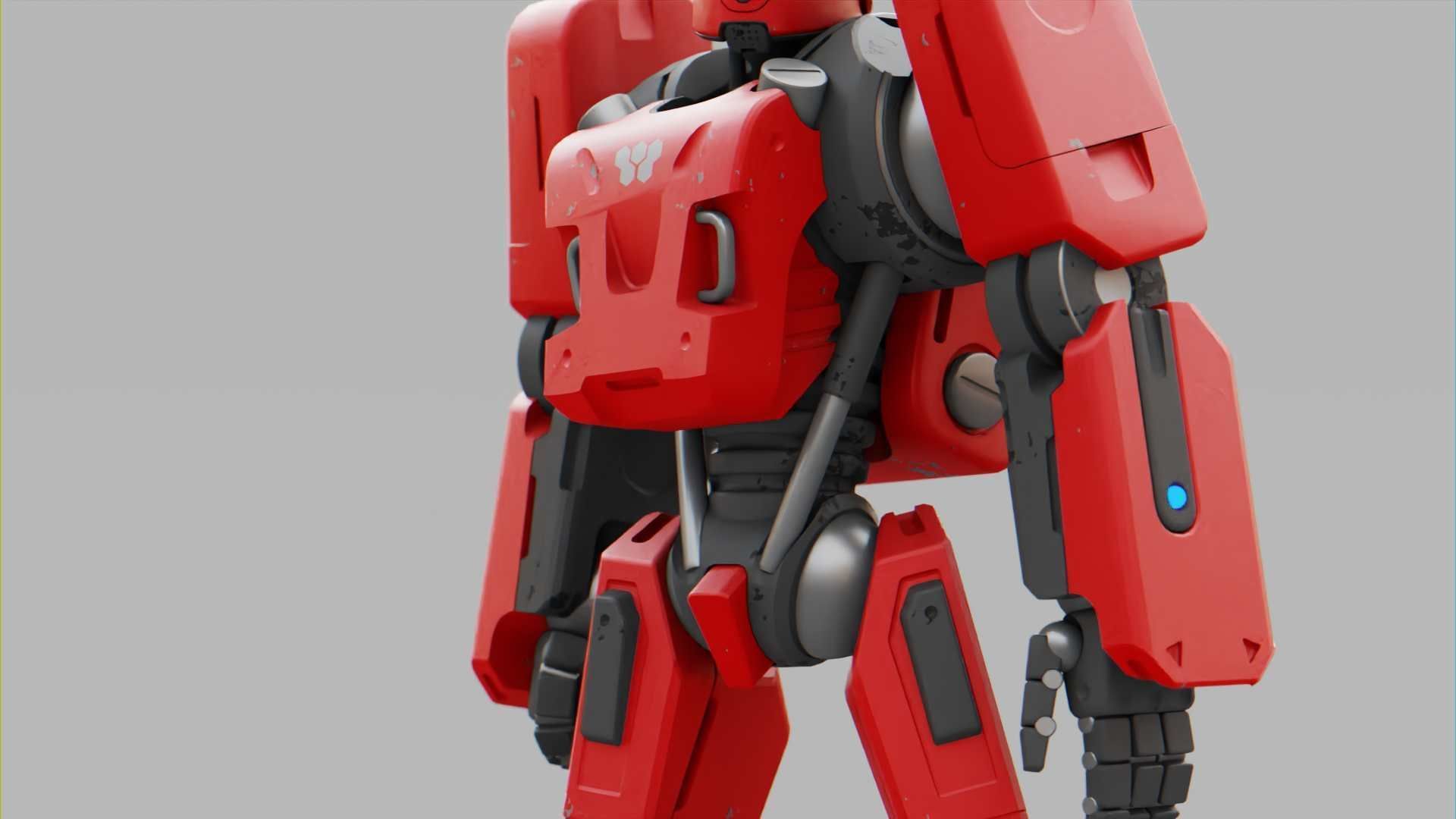 MECHA SOLDIER RIGGED 3D model rigged | CGTrader