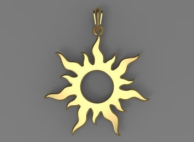 Sun pendant for women STL ready for print 3D model 3D printable | CGTrader