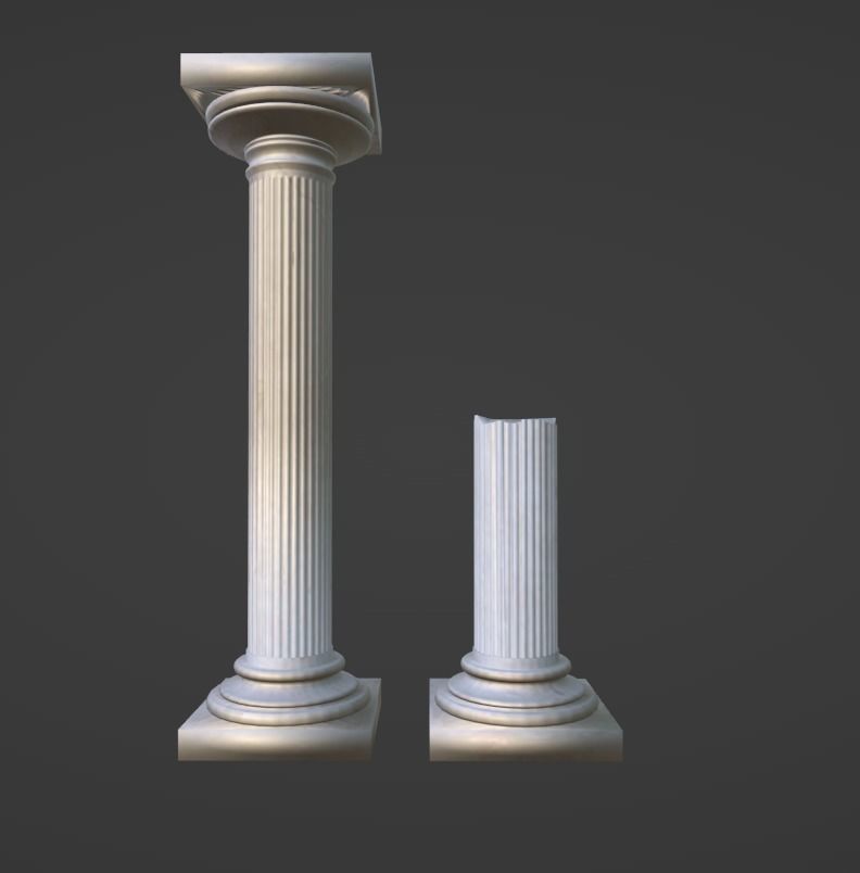 Greek pilars free VR / AR / low-poly 3D model | CGTrader