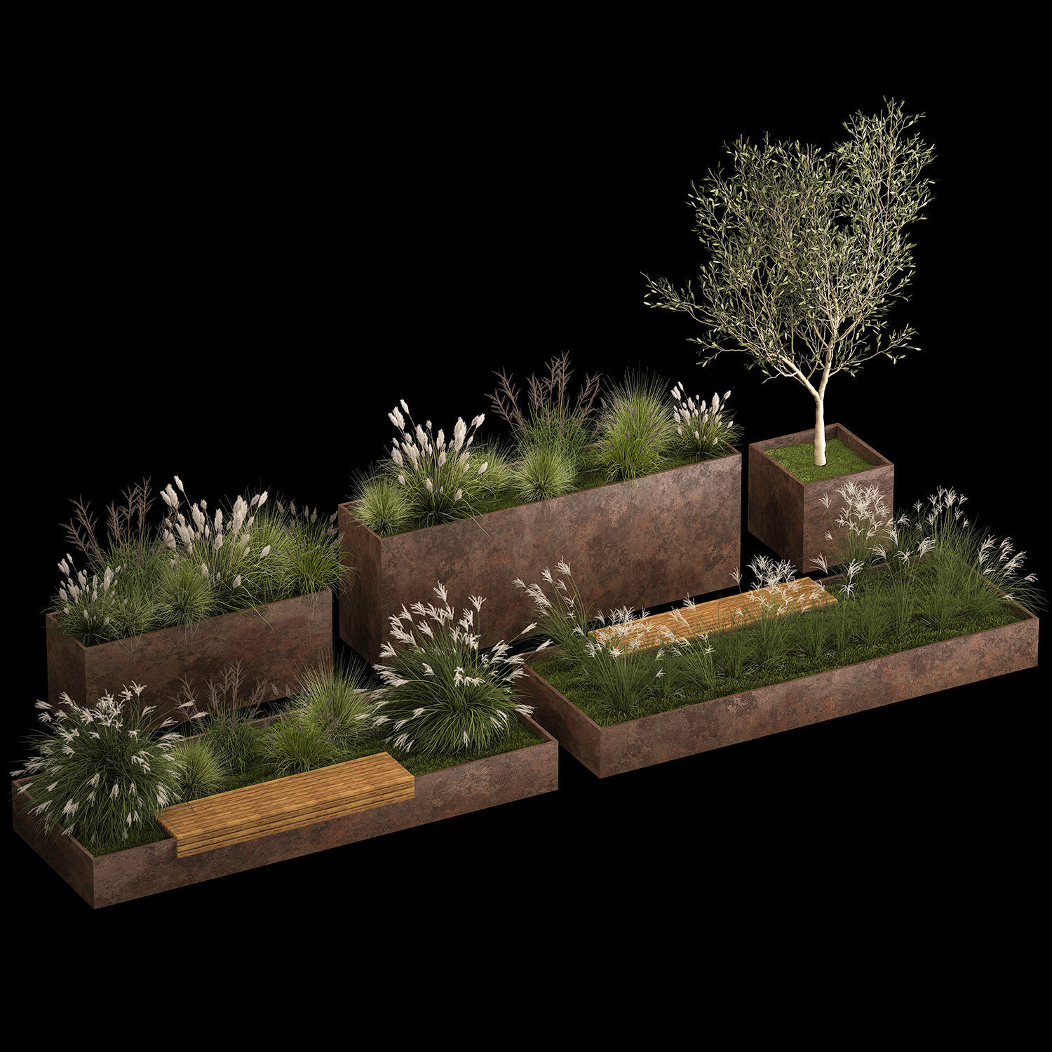 Bushes For Landscaping And Urban Environments 1139 3D model | CGTrader