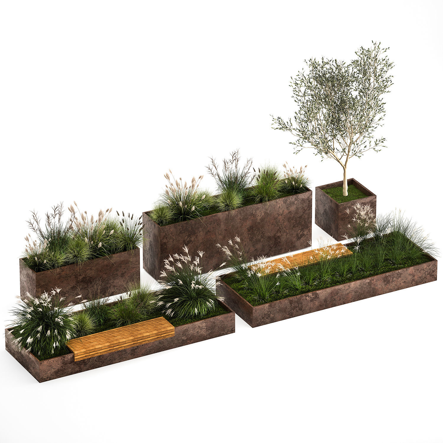Bushes For Landscaping And Urban Environments 1139 3D model | CGTrader