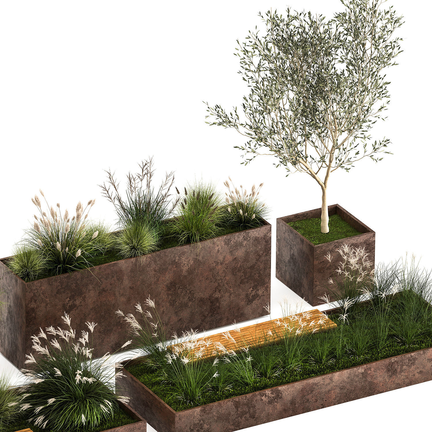 Bushes For Landscaping And Urban Environments 1139 3D model | CGTrader