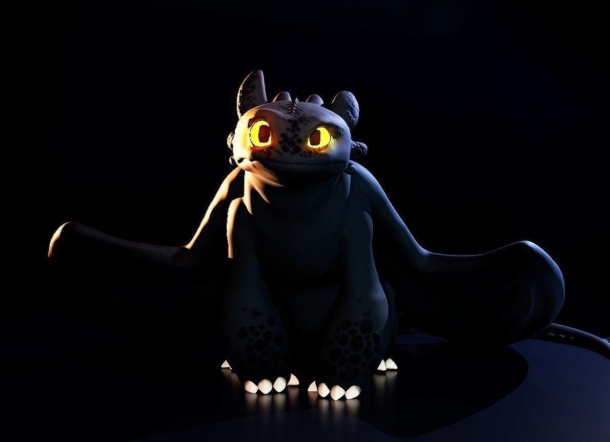 Toothless Figure 3D model 3D printable | CGTrader