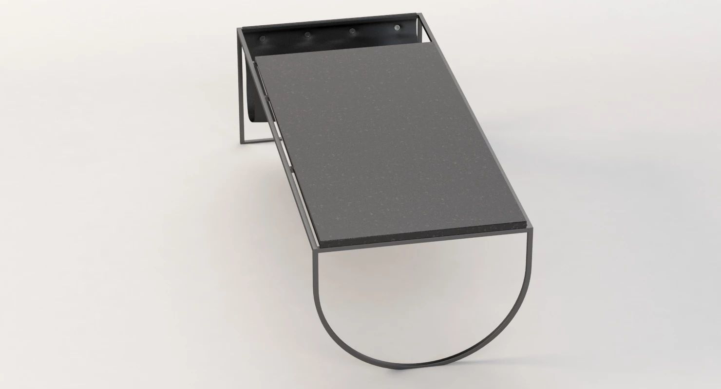Bolia Piero Coffee Table Black Marble Top with Leather Side 3D model ...